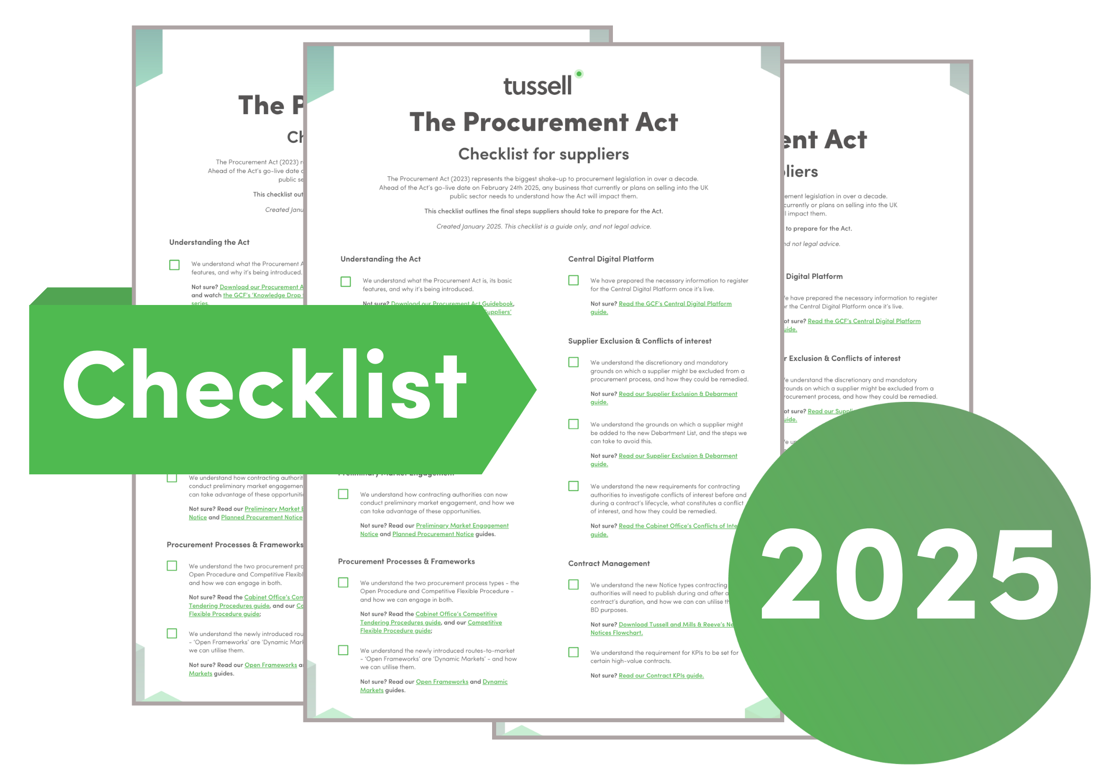 Tussell's Procurement Act Checklist 2025