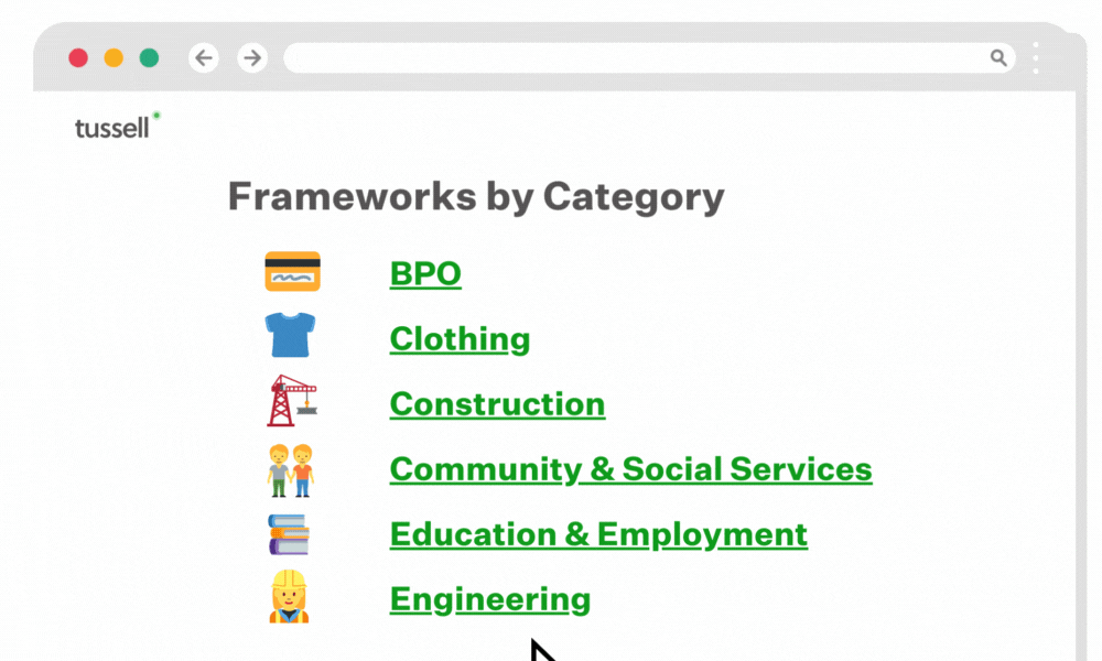 Tussell - Frameworks Finder